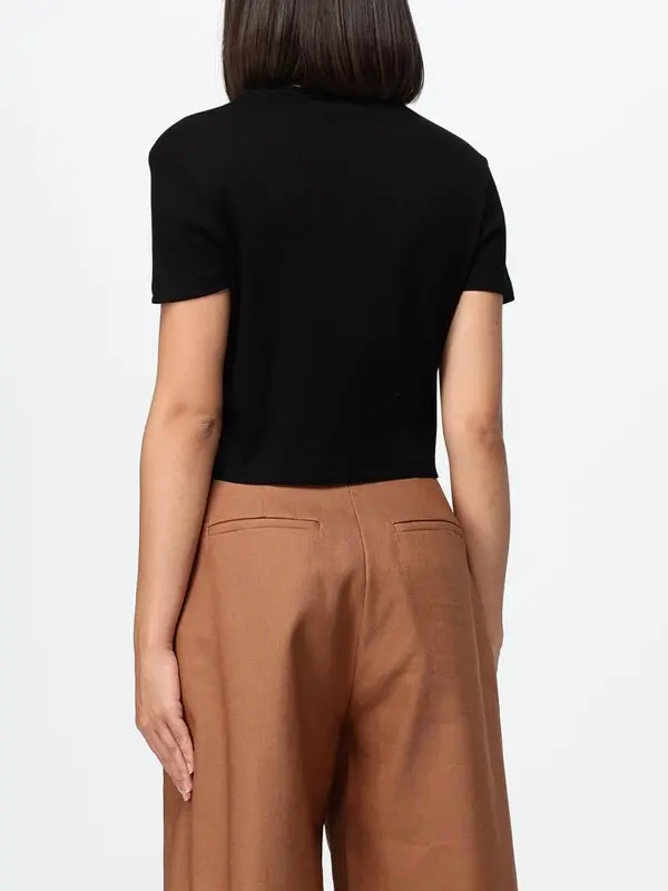 Fendi Slim Fit T-shirt With Contrast Logo Appliqu