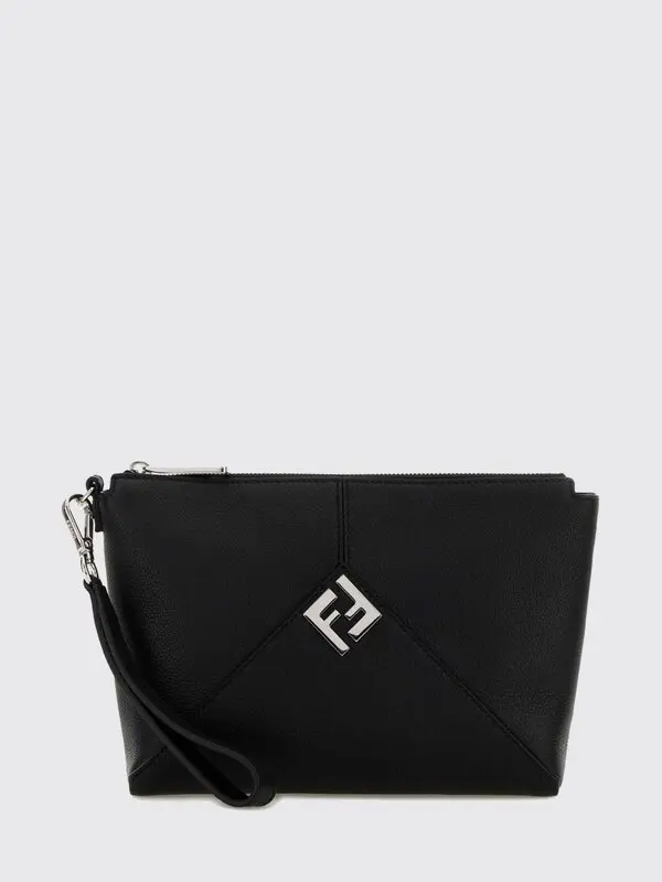 Fendi Lui Grained Calf Leather Clutch