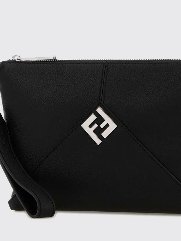 Fendi Lui Grained Calf Leather Clutch
