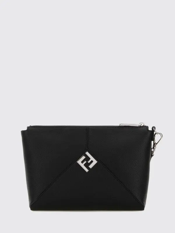 Fendi Lui Grained Calf Leather Clutch