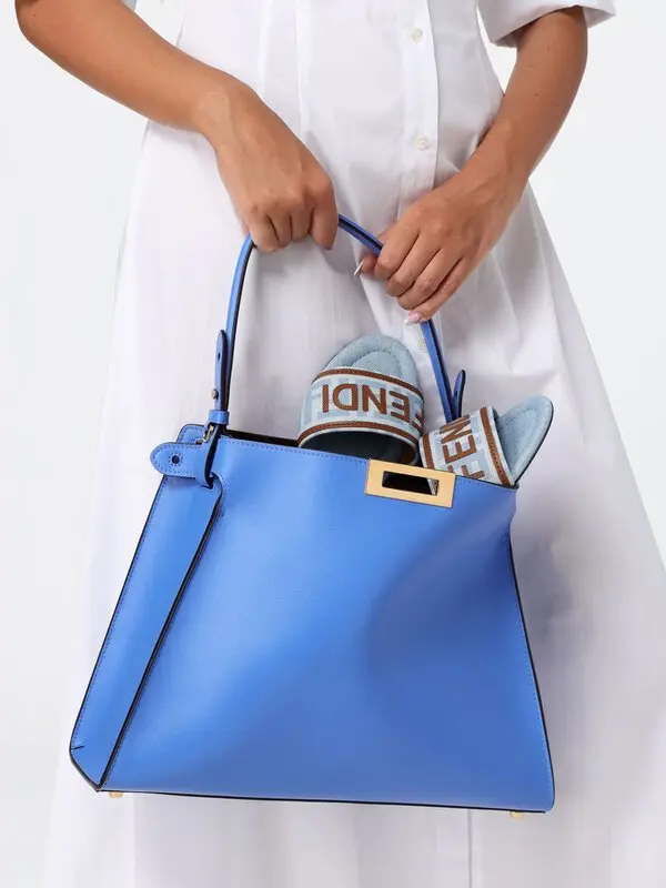 Fendi Way Medium Tote Bag - Blue