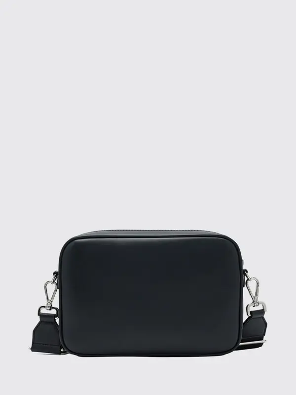 Fendi Squared Ff Coated Leather And Cotton Bag