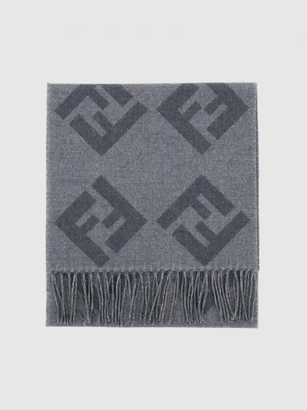 Fendi Ff All-over Monogram Wool Scarf