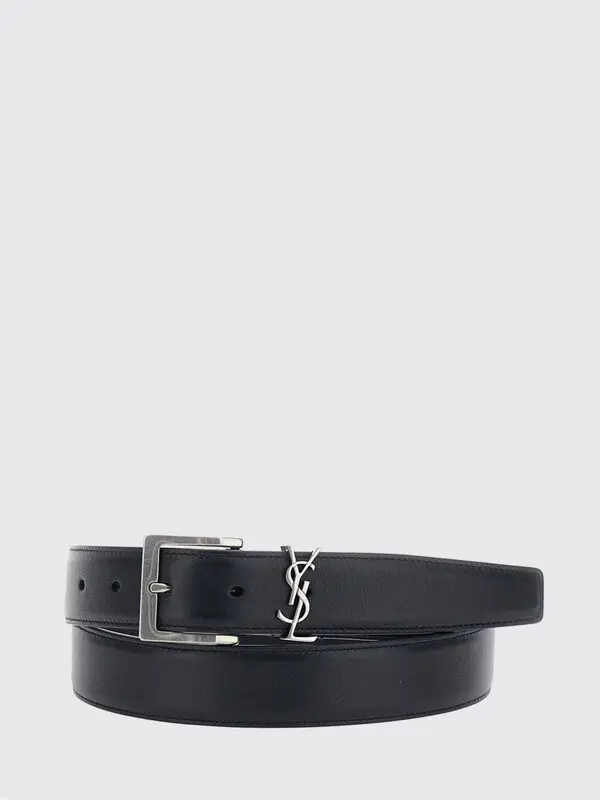 Saint Laurent Leather Belt - Black
