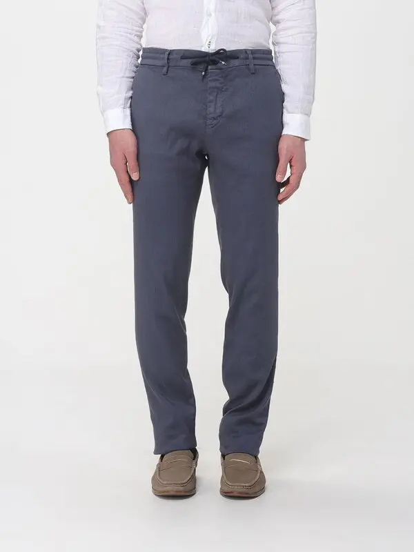 MASON'S Linen And Cotton Blend Drawstring Trousers - Dust