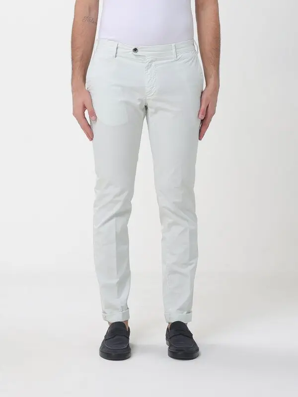 MASON'S Cotton Stretch Chino Trousers - Sky
