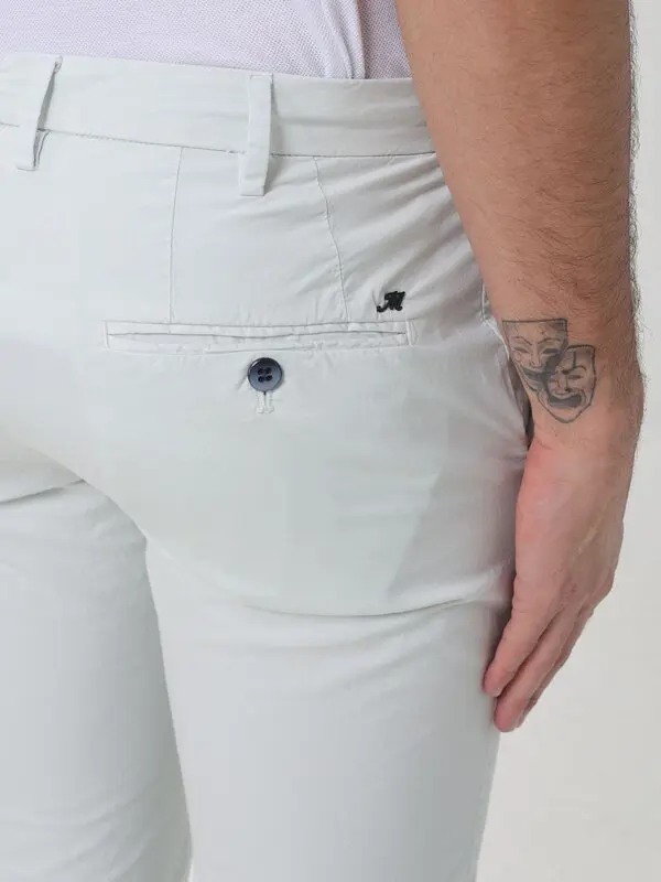 MASON'S Cotton Stretch Chino Trousers - Sky