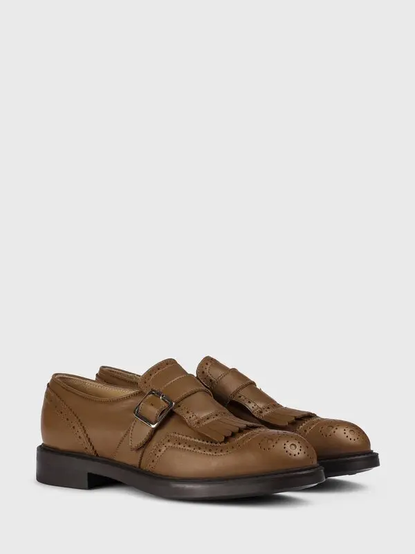 DOUCAL'S Leather Brogues With Buckle Detail