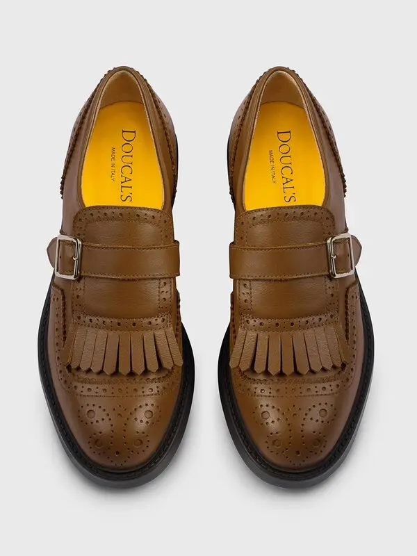 DOUCAL'S Leather Brogues With Buckle Detail
