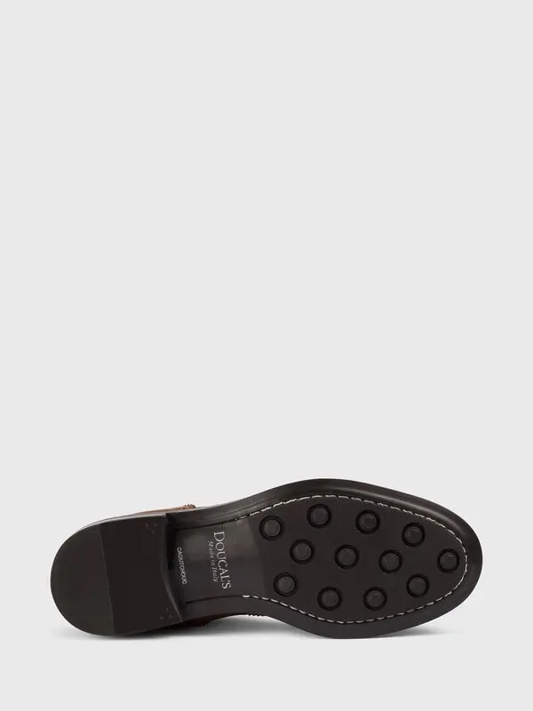 DOUCAL'S Leather Brogues With Buckle Detail