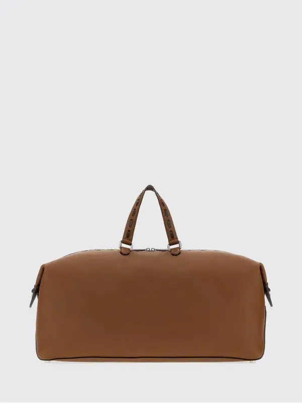 Fendi Duffle Lui 55 Calfskin Bag With Contrast Stitching
