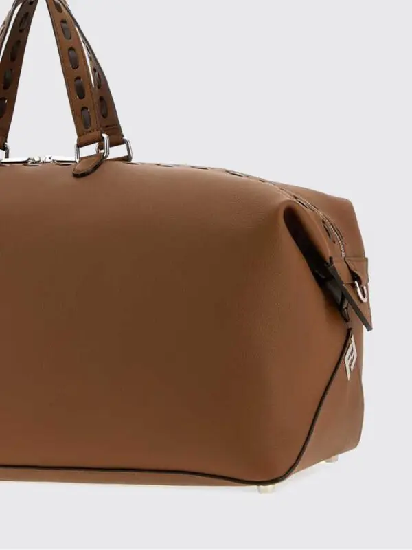 Fendi Duffle Lui 55 Calfskin Bag With Contrast Stitching
