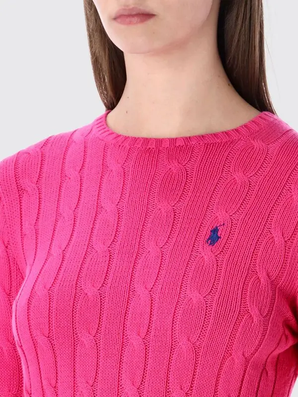 Polo Ralph Lauren Cable Knit Pullover - Fuchsia