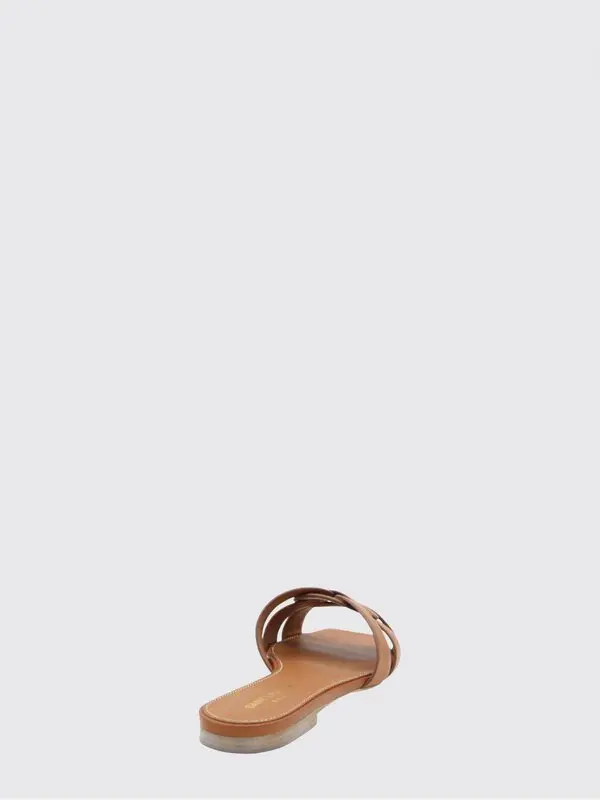 Saint Laurent Tribute Smooth Calf Leather Mule Sandals