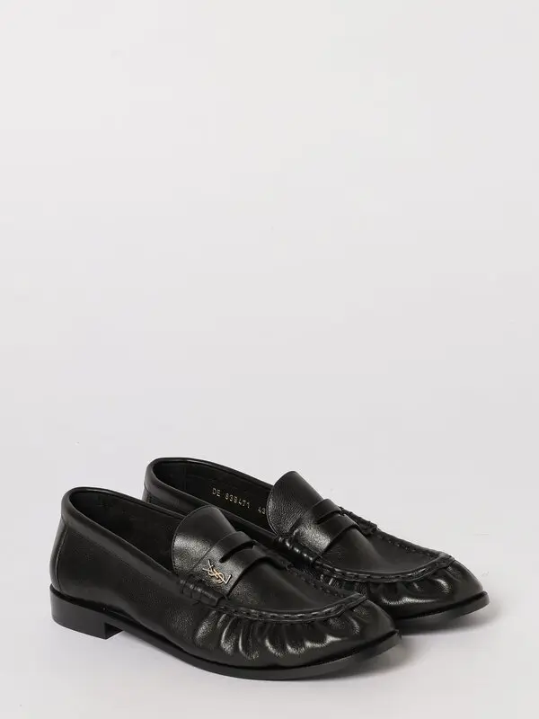 Saint Laurent Le Loafer Penny Loafers In Calfskin With Monogram