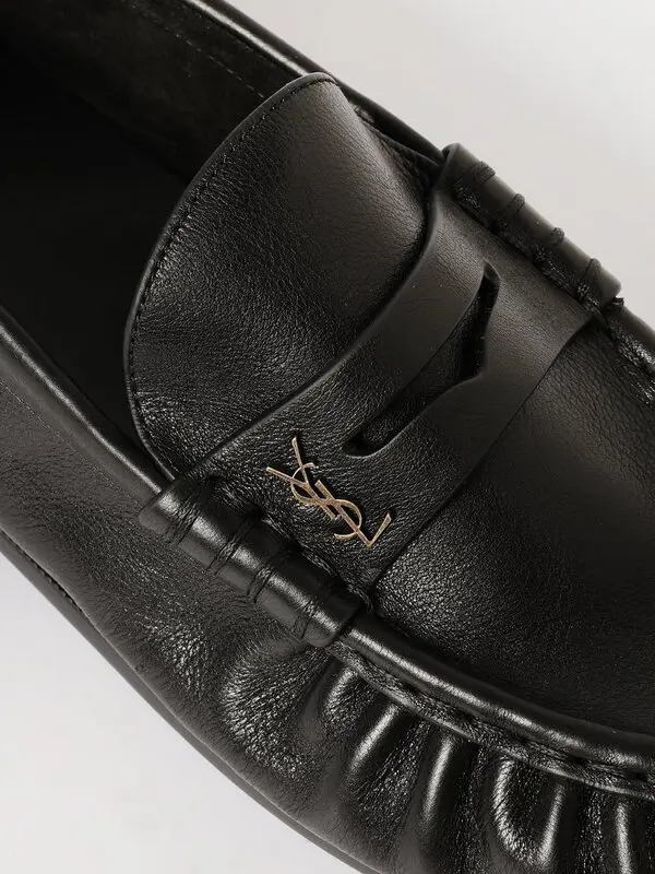 Saint Laurent Le Loafer Penny Loafers In Calfskin With Monogram