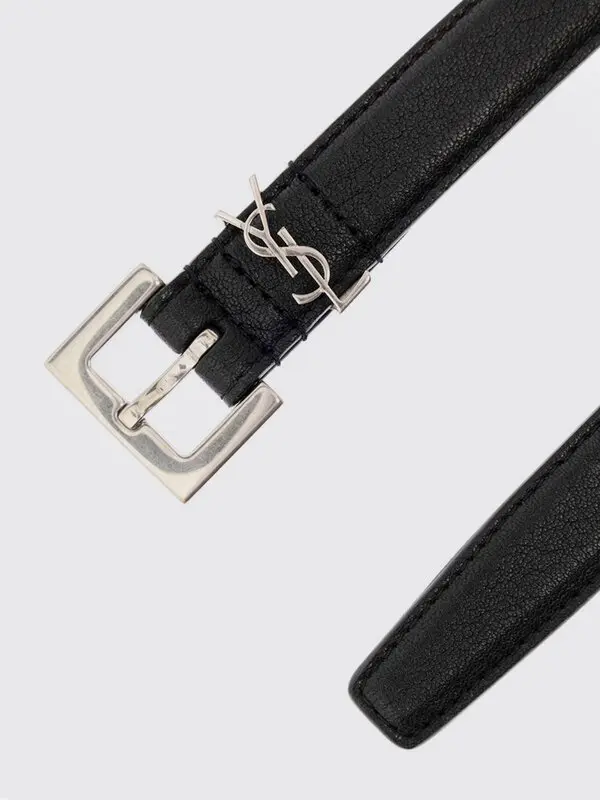 Saint Laurent Grained Lambskin Leather Belt