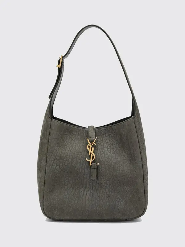 Saint Laurent Le 5 À 7 Hammered Leather Shoulder Bag With Monogram