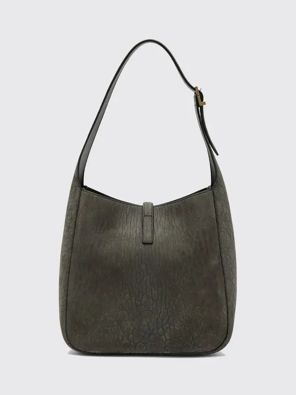 Saint Laurent Le 5 À 7 Hammered Leather Shoulder Bag With Monogram