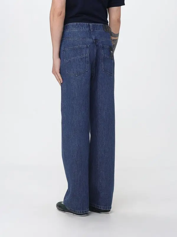 Fendi Wide-leg Cotton Denim Jeans