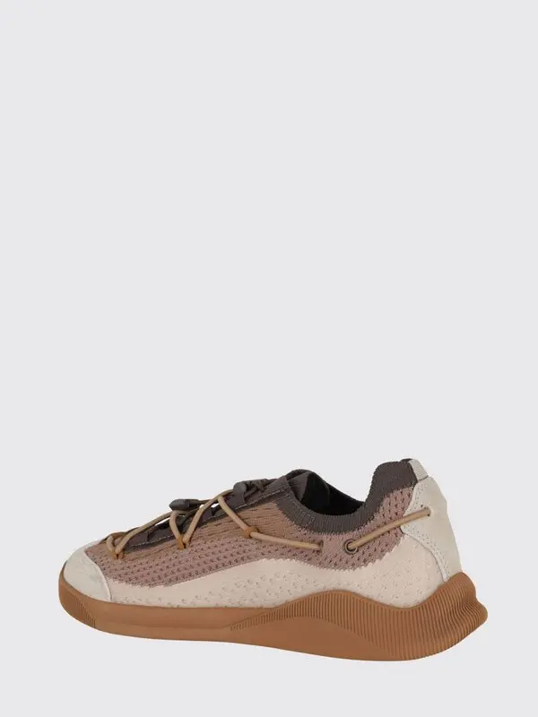 Moon Boot Moonlight Sneakers In Crochet Knit And Suede - Beige