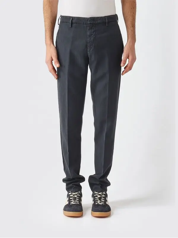 DONDUP Linen And Cotton Blend Chino Trousers