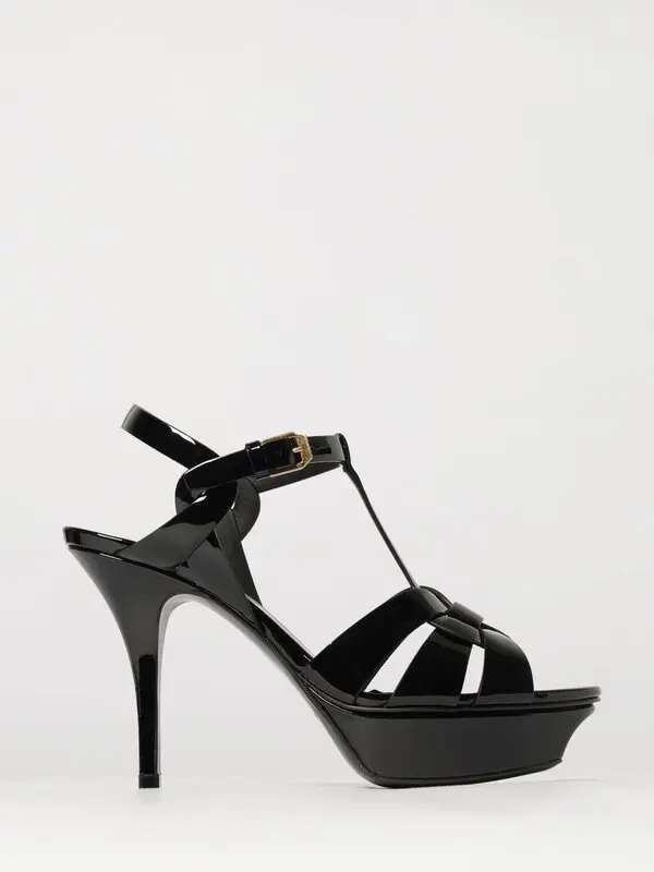 Saint Laurent Strappy Heeled Sandals - Black