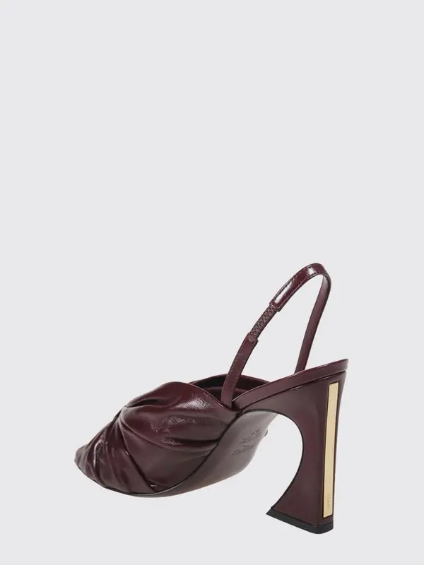 Fendi Arco Nappa Leather Slingback Sandals - Red