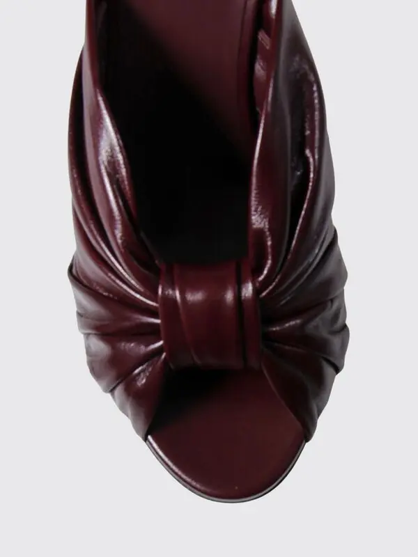 Fendi Arco Nappa Leather Slingback Sandals - Red