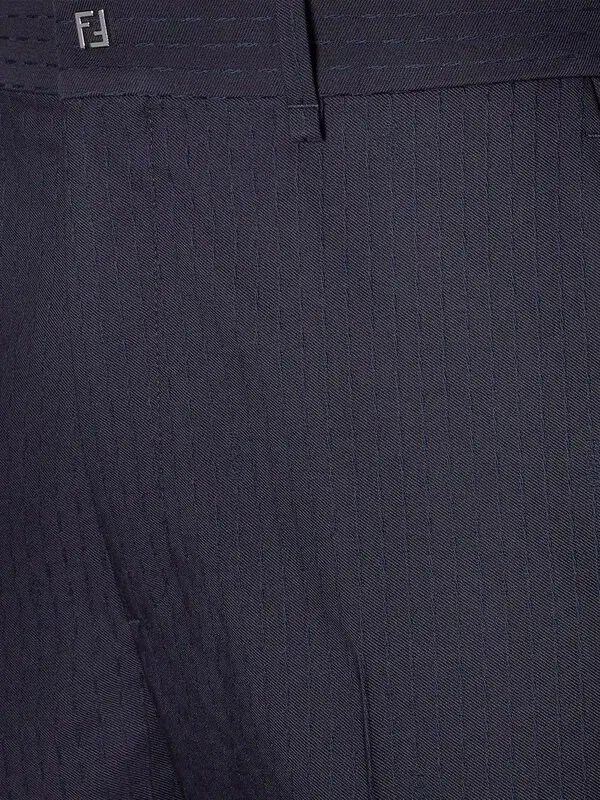 Fendi Wool And Cotton Tailored Trousers