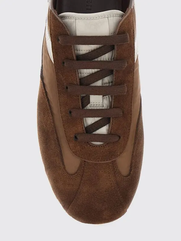 Alexander McQueen Calfskin And Nylon Low-top Sneakers - Brown