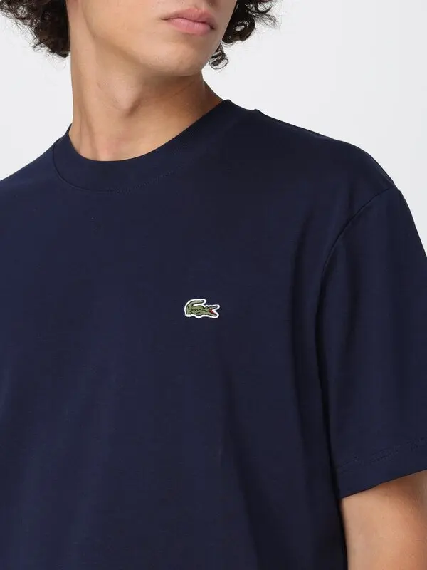 Lacoste Cotton T-shirt With Logo - Blue