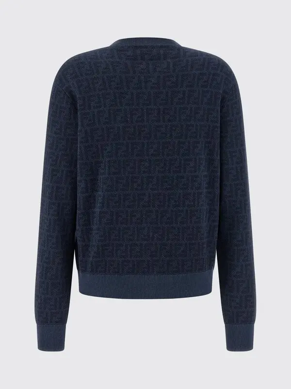 Fendi Ff Wool Crewneck Cardigan