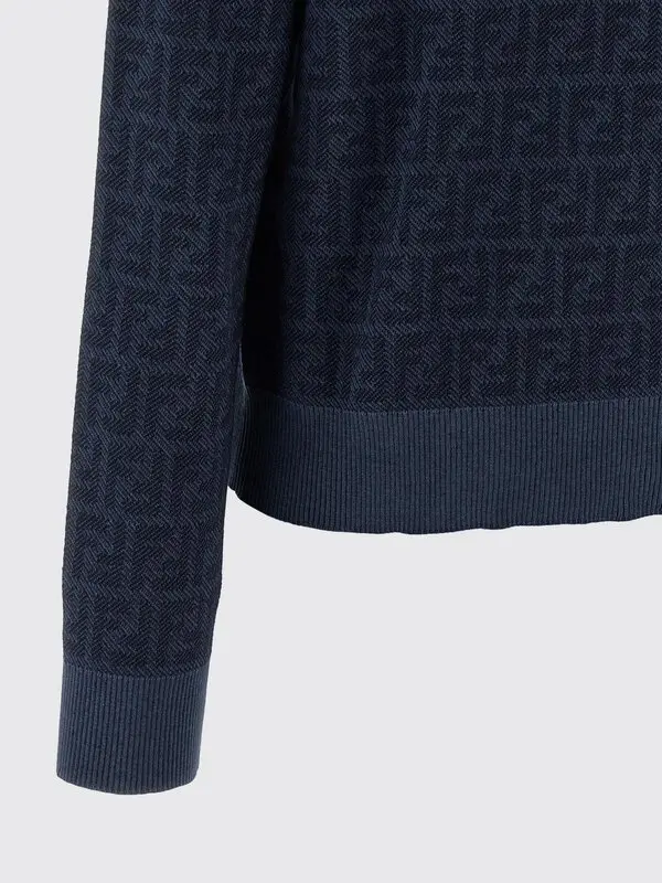 Fendi Ff Wool Crewneck Cardigan
