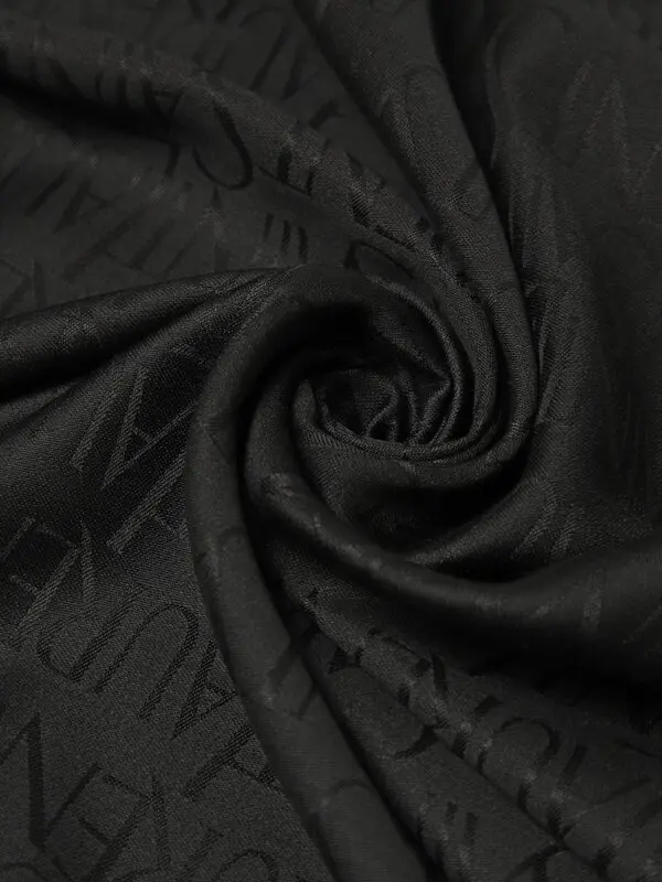 Saint Laurent Silk Blend Scarf With Jacquard Logo