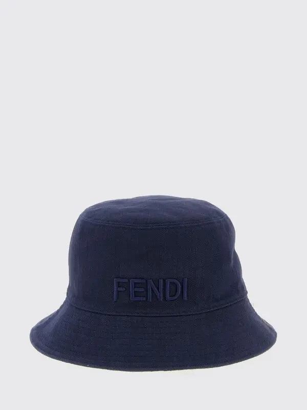 Fendi Reversible Cotton Bucket Hat - Blue