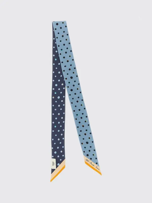 Fendi Beveled Polka Dot Silk Bandeau - Fa01