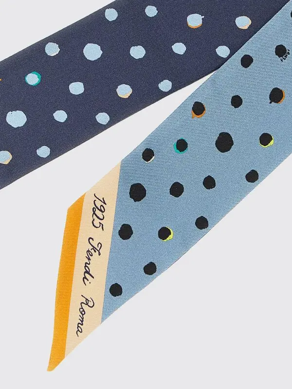 Fendi Beveled Polka Dot Silk Bandeau - Fa01
