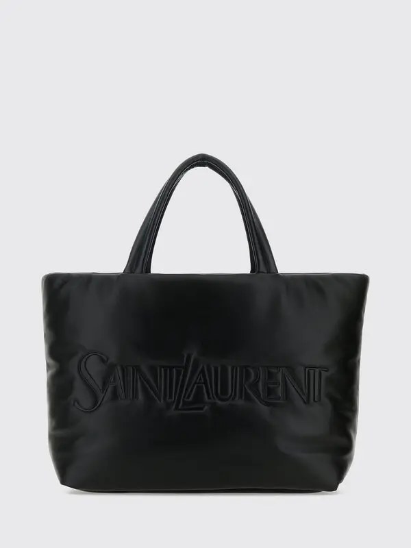 Saint Laurent Embossed Logo Tote Bag - Black