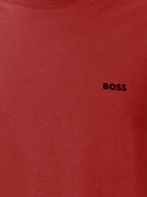 BOSS Cotton T-shirt With Logo - Red