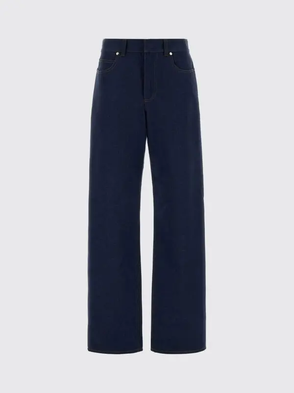 Fendi Wide Leg Jeans In Cotton Denim