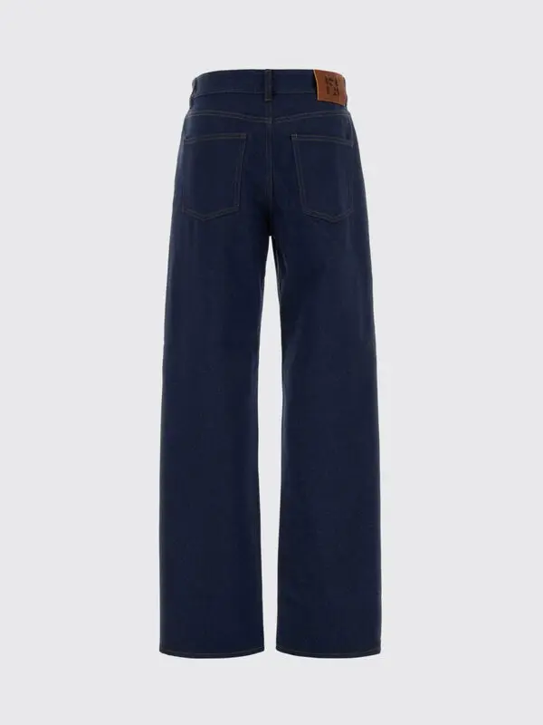 Fendi Wide Leg Jeans In Cotton Denim