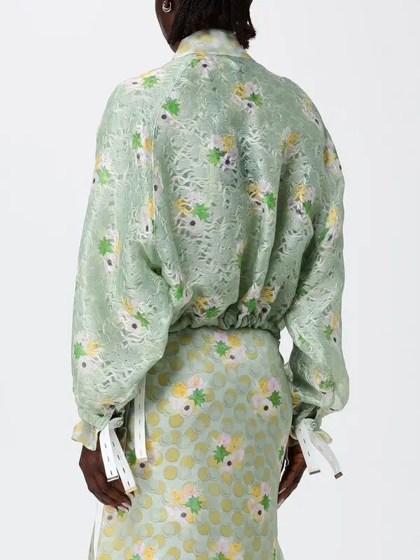 Fendi Embroidered Organza Bomber Jacket