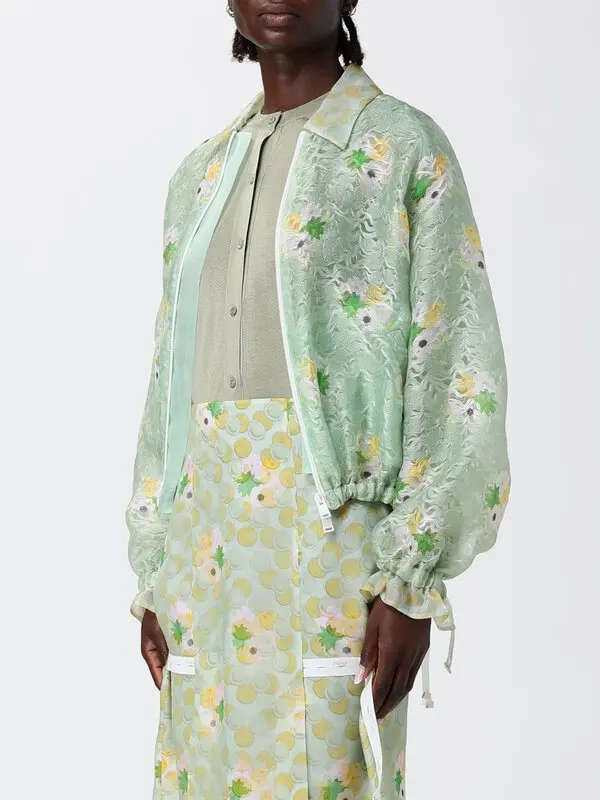 Fendi Embroidered Organza Bomber Jacket