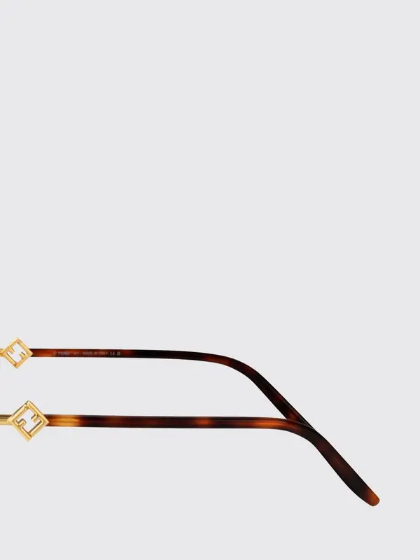 Fendi Oversized Square Ff Monogram Metal Sunglasses