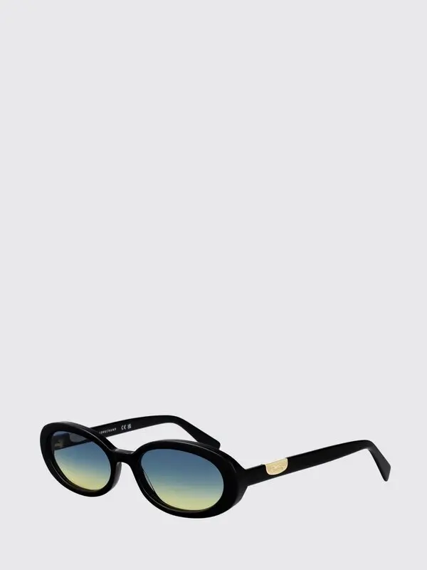 Longchamp Oval Acetate Sunglasses With Monogram Logo And Ed Lenses
