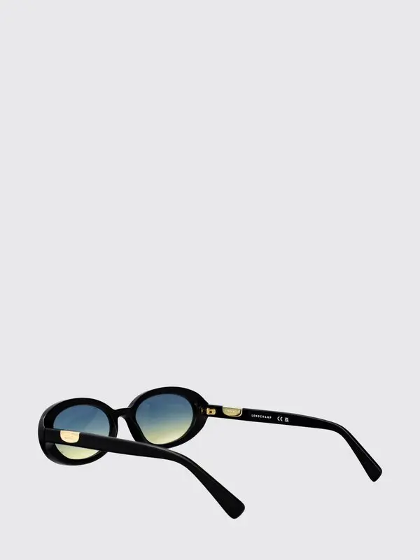Longchamp Oval Acetate Sunglasses With Monogram Logo And Ed Lenses