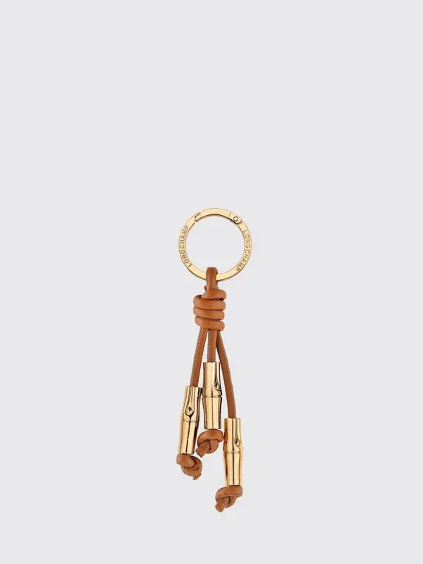 Longchamp Leather Keyring With Gold Tone Hardware