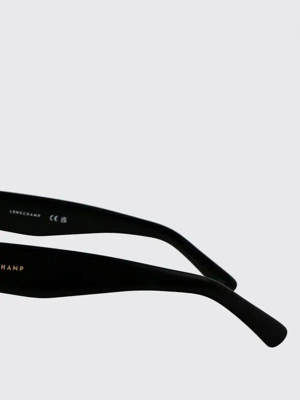 Longchamp Oversized Teardrop Sunglasses In Acetate With Metallic Logo