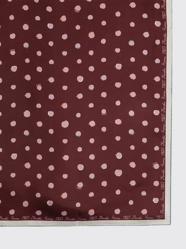 Fendi Reversible Silk Foulard With Polka Dot Print